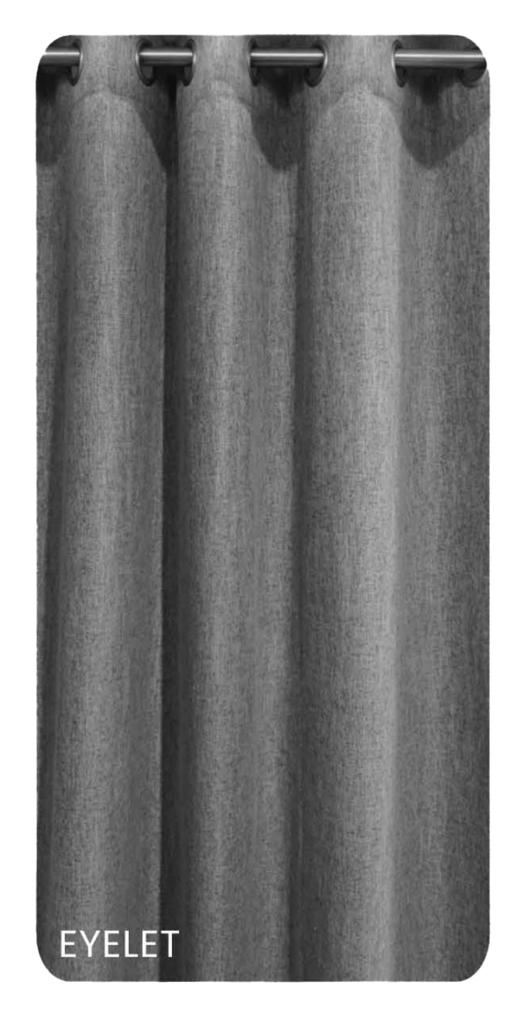 Ready-Made Eyelet Blockout Curtains – Daloa – 2.3m Width – Berk